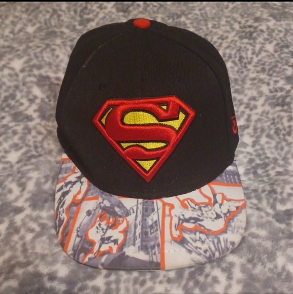 Accessories | Dc Comics Superman Snap Back Red Yellow Black Baseball ...